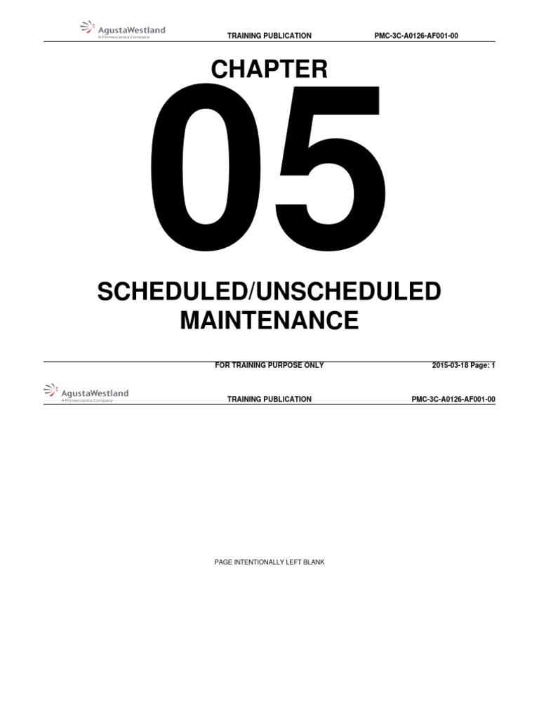 05 - Scheduled - Unscheduled Maintenance | PDF