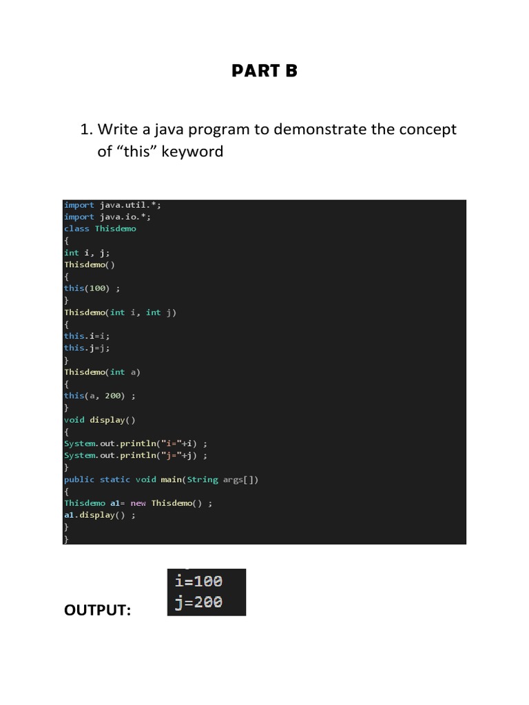 Java Part B | Download Free PDF | Java (Programming Language) | Integer (Computer Science)