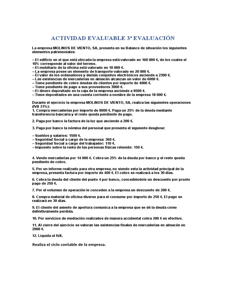 Actividad Evaluable 3 Evaluación 2 | PDF