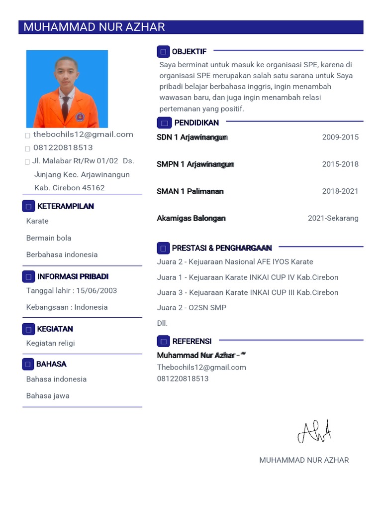 Muhammad Nur Azhar - SPE - Muhammad Nur Azhar | PDF