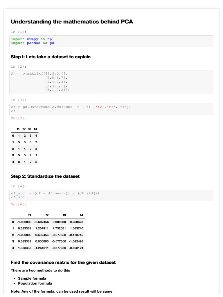 PCA Code-Checkpoint | PDF | Principal Component Analysis | Eigenvalues ...