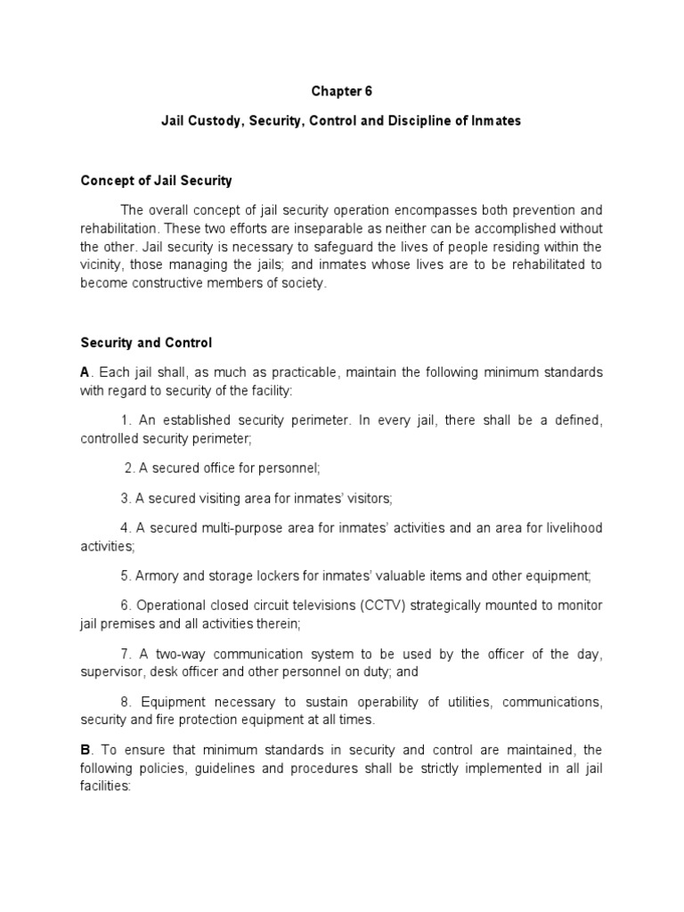 Jail Security and Inmate Control | PDF | Prison | Mail