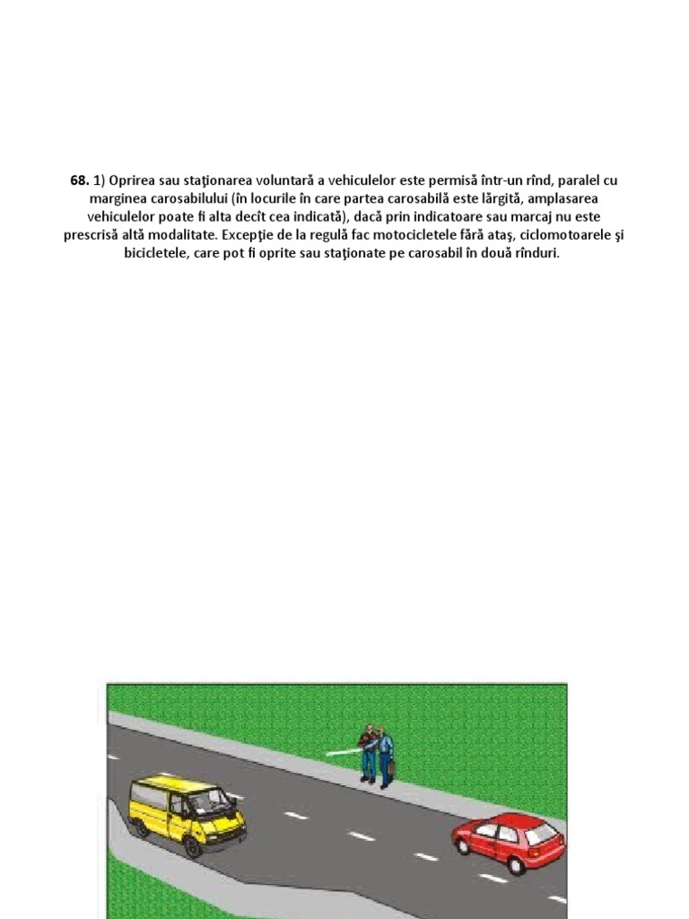 Oprirea, Stationarea | PDF