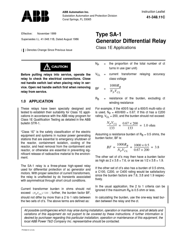IB41-348 - 11C SA-1 Class 1E | PDF