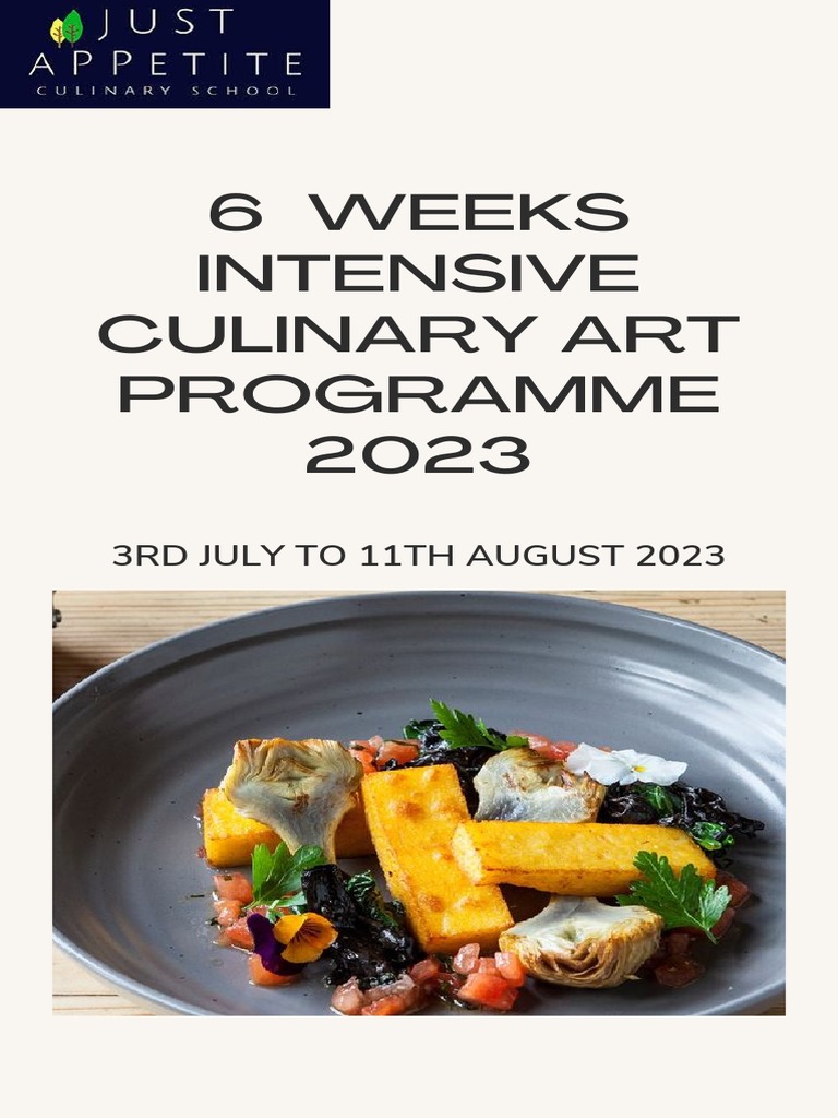 5-Weeks-Intensive-Culinary-Art-Programme-2023-1 | PDF