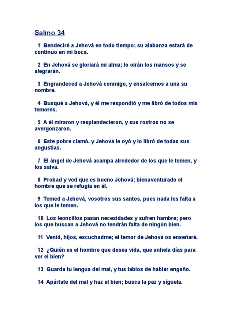Salmo 34 | PDF