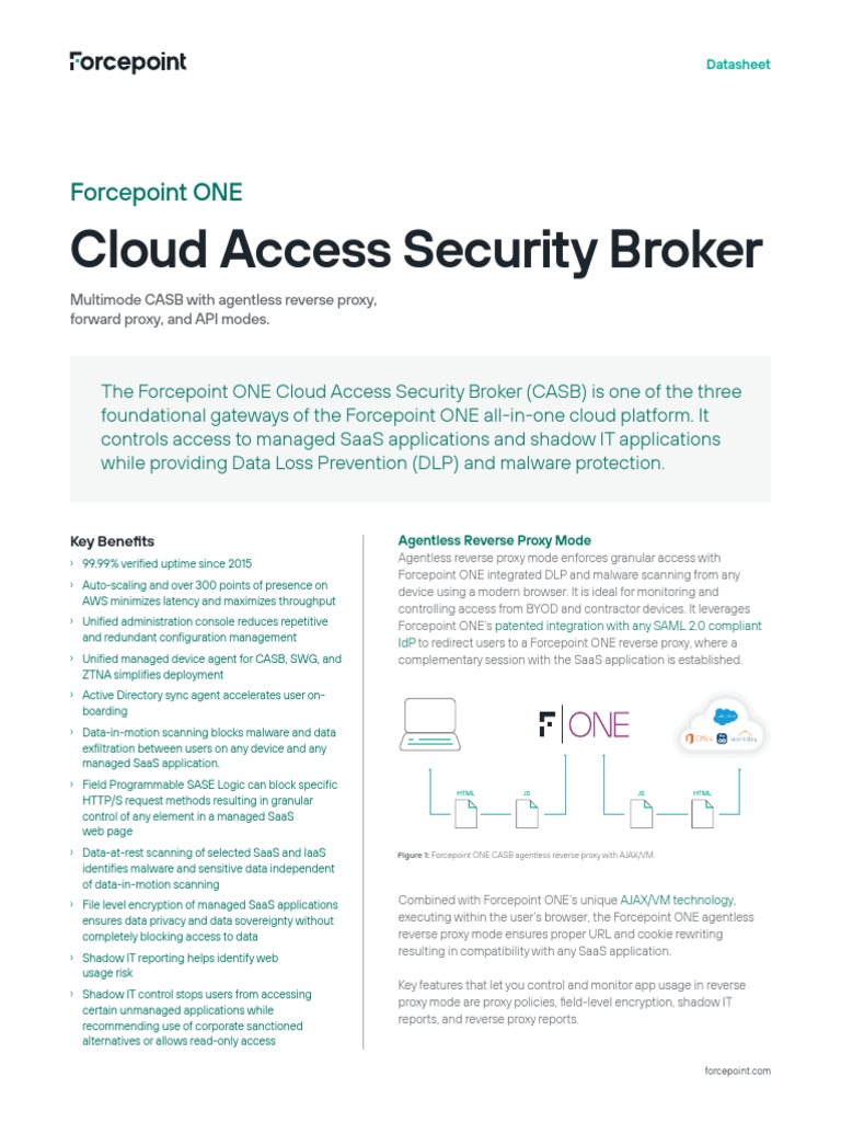 Forcepoint ONE CASB Datasheet | Download Free PDF | Proxy Server | Hypertext Transfer Protocol