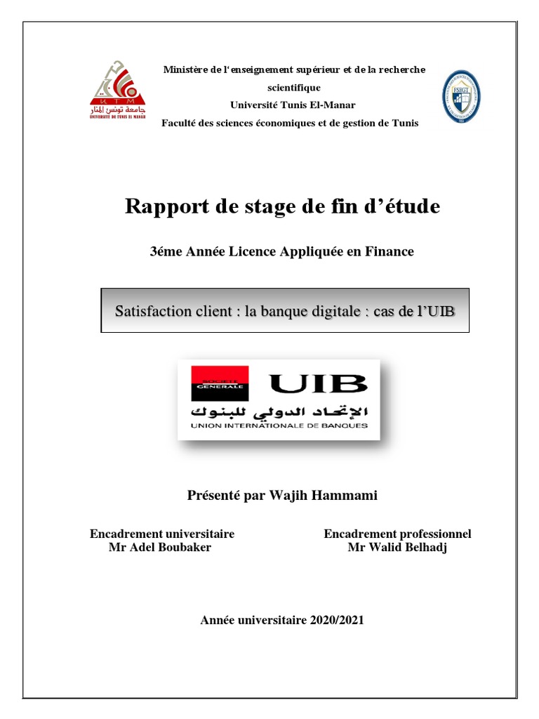 Rapport de Stage | PDF