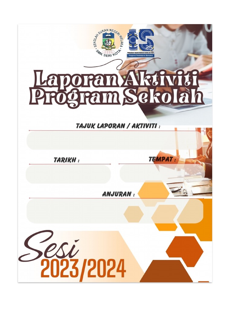 Kulit Depan Laporan Aktiviti & Program Sekolah | PDF