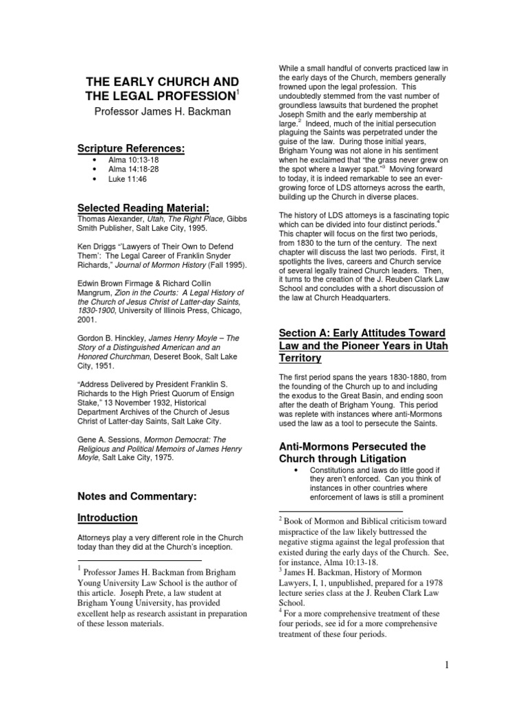 LDS Attorneys: Historical Perspectives | PDF