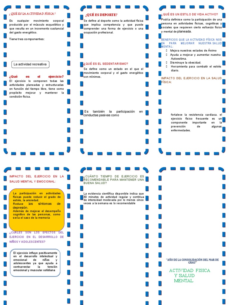 Triptico de Actividad Fisica | PDF