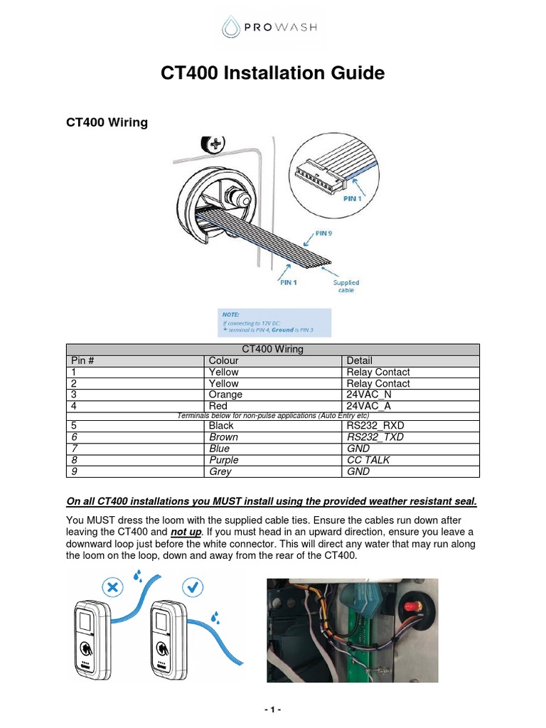 Prowash - CT400 Installation Guide | PDF