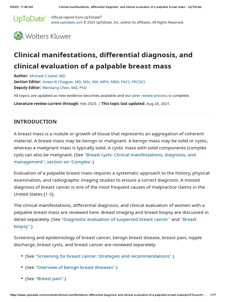 Clinical Manifestations, Differential Diagnosis, and Clinical ...
