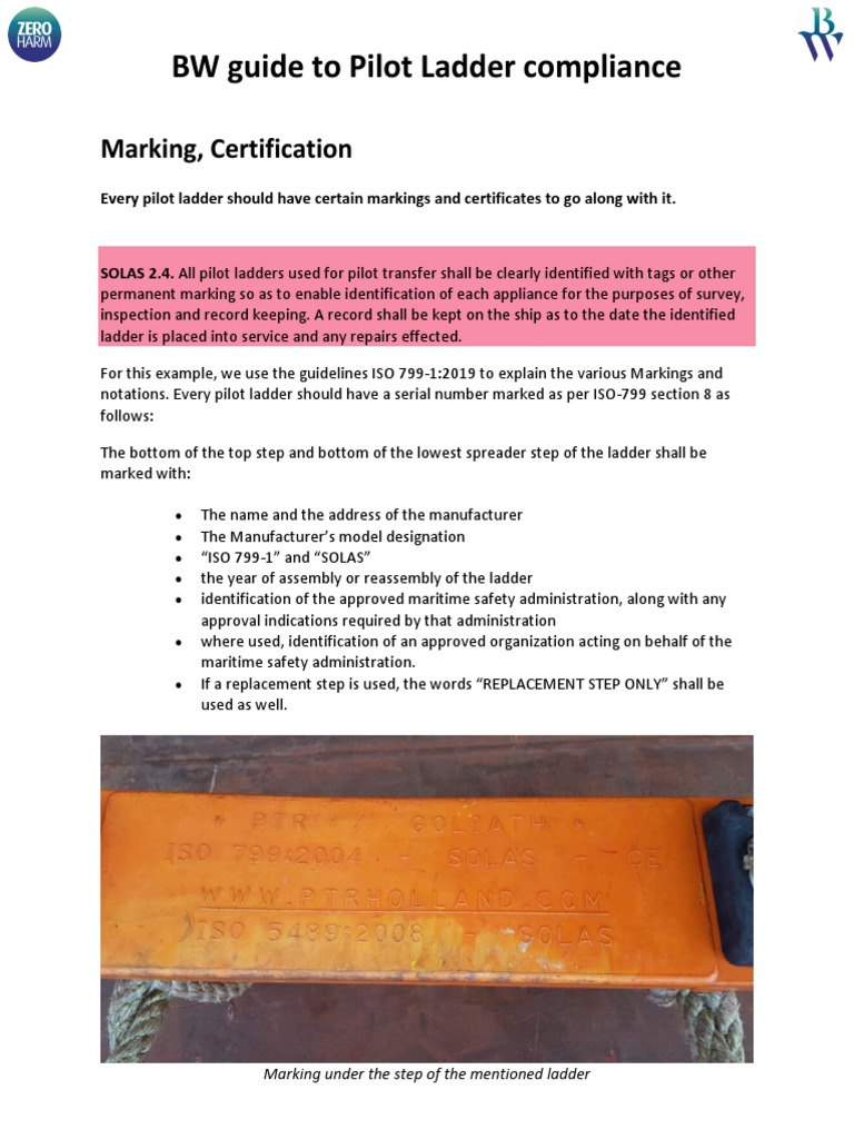 BW Guide To Pilot Ladder Compliance | PDF