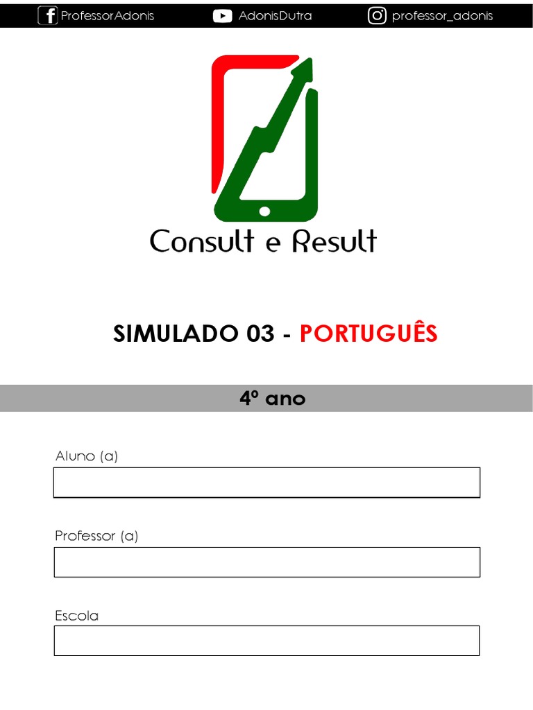 Simulado 03 - : Português | PDF