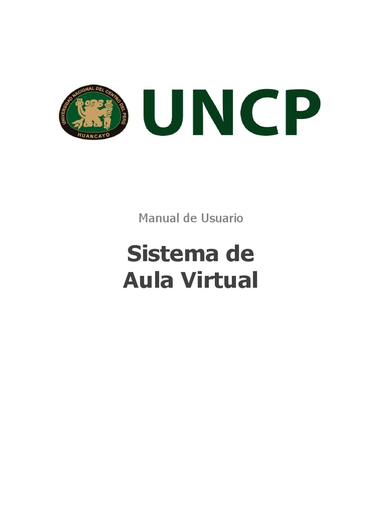 Guía de Uso del Aula Virtual UNCP | PDF | Contraseña | Ventana ...