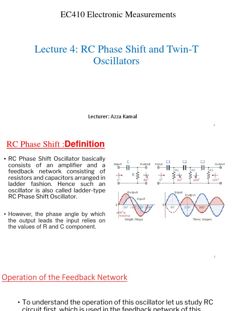 RC Phase Shift & Twin-T Oscillators Explained | PDF