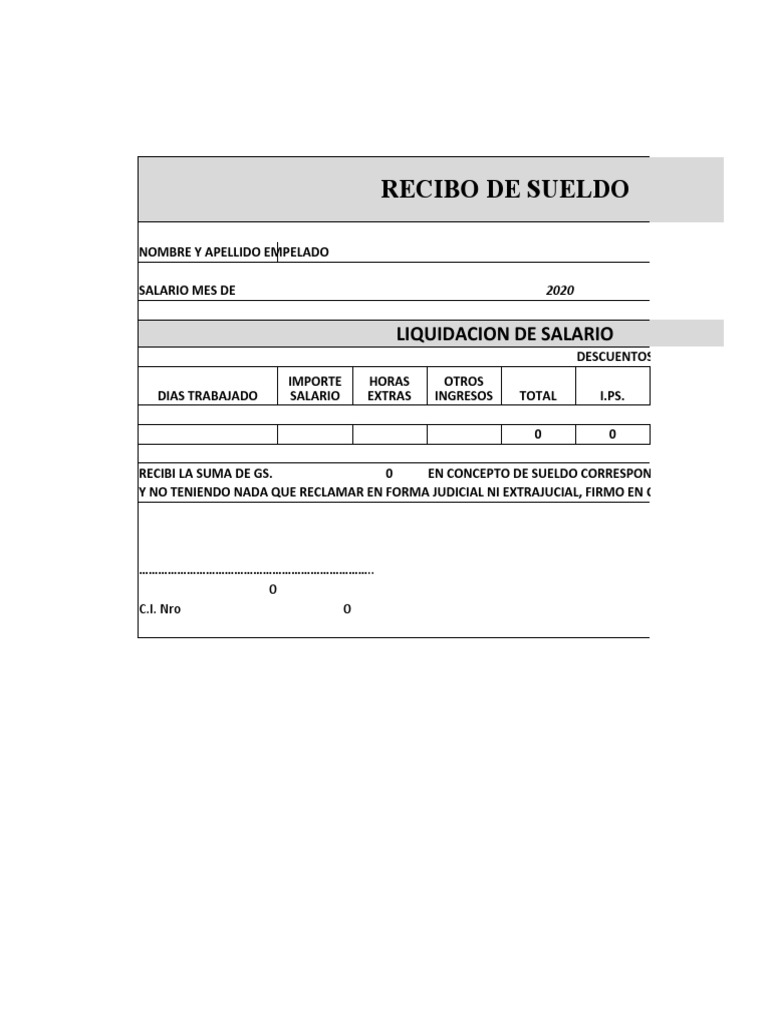 Recibo Sueldo | PDF