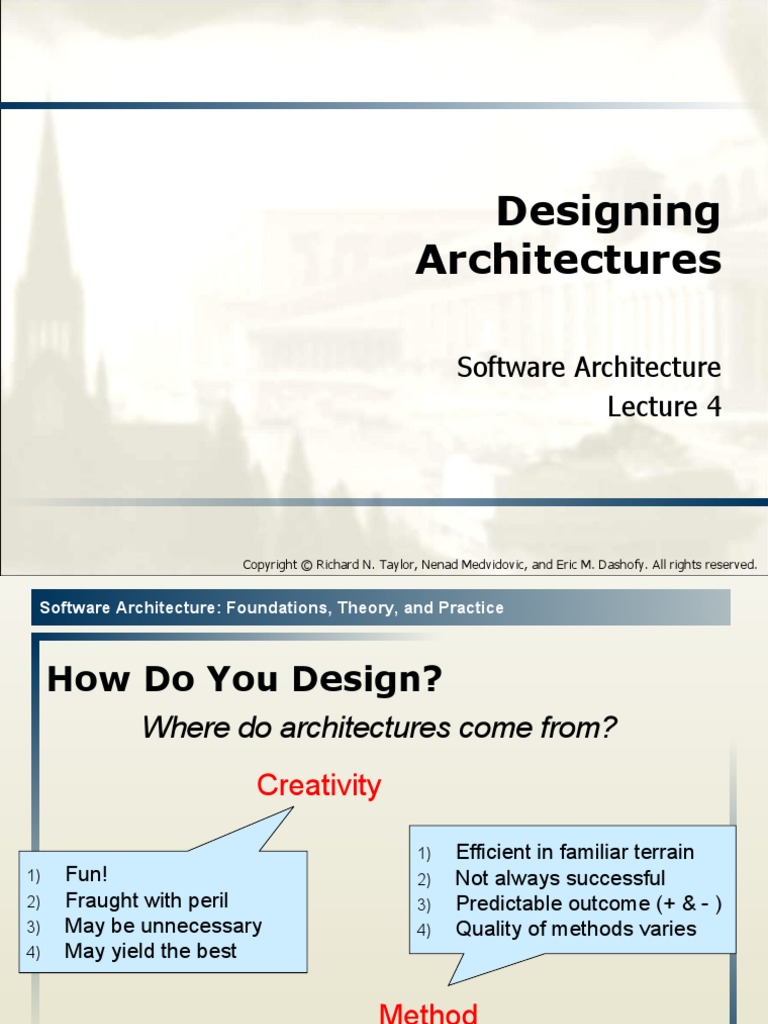 04 Designing Architectures | PDF | Model–View–Controller | Component Based Software Engineering