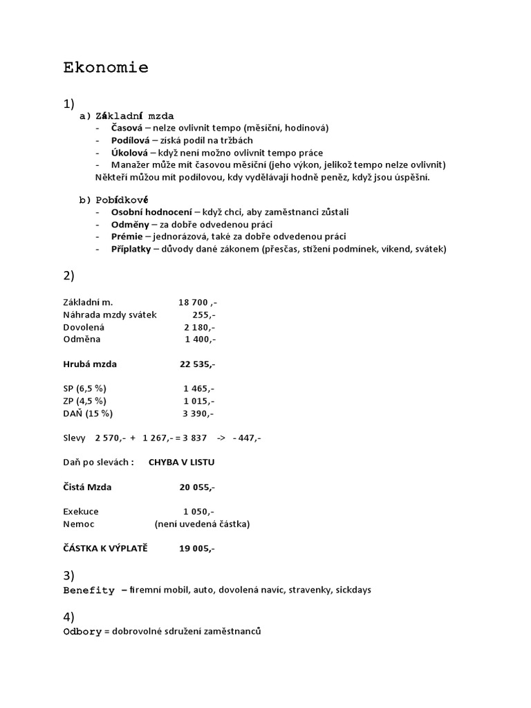 Ekonomie Čtvrtletka | PDF