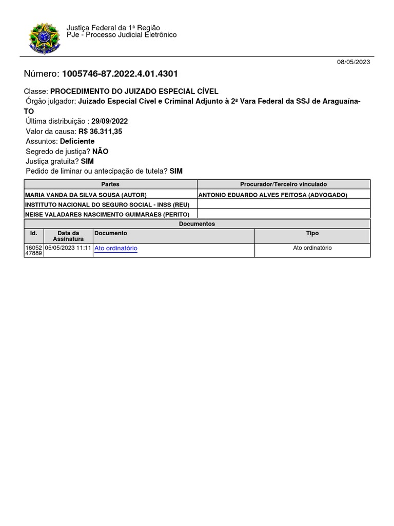 Ato Ordinatório | PDF