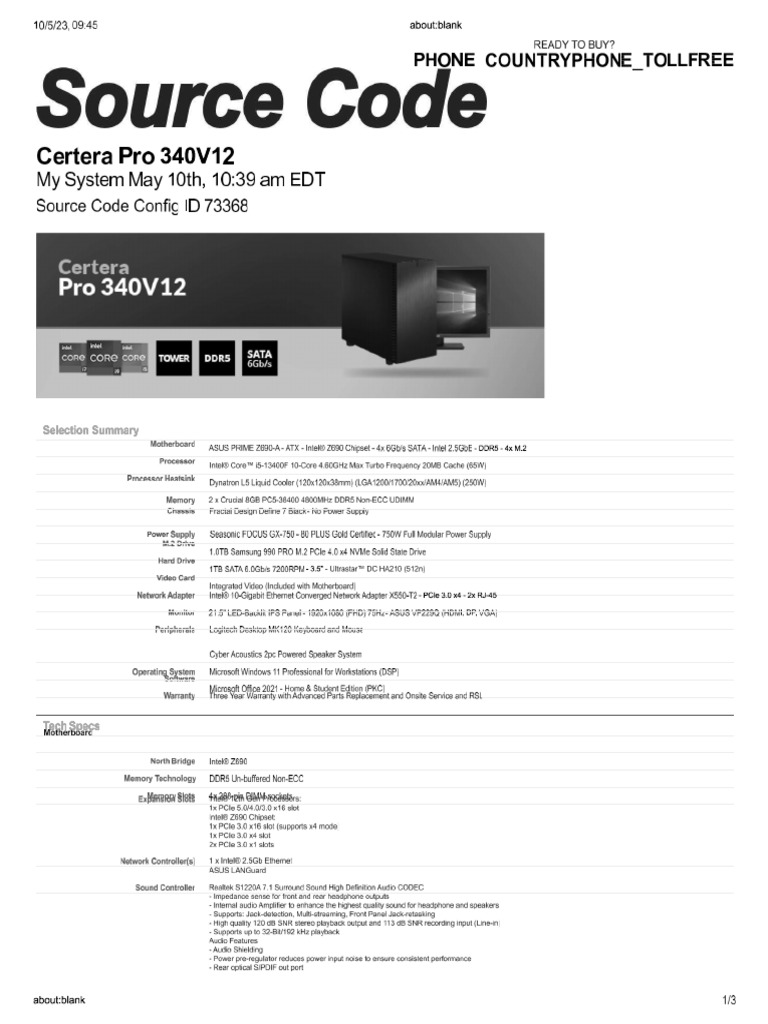 Certera Pro 340V12 Mod | PDF