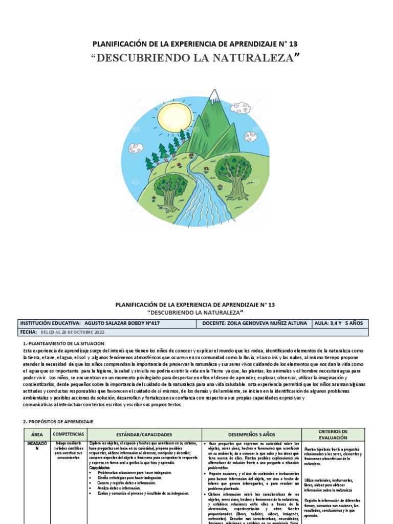 13 La Naturaleza Inicial | PDF | Información | Aprendizaje