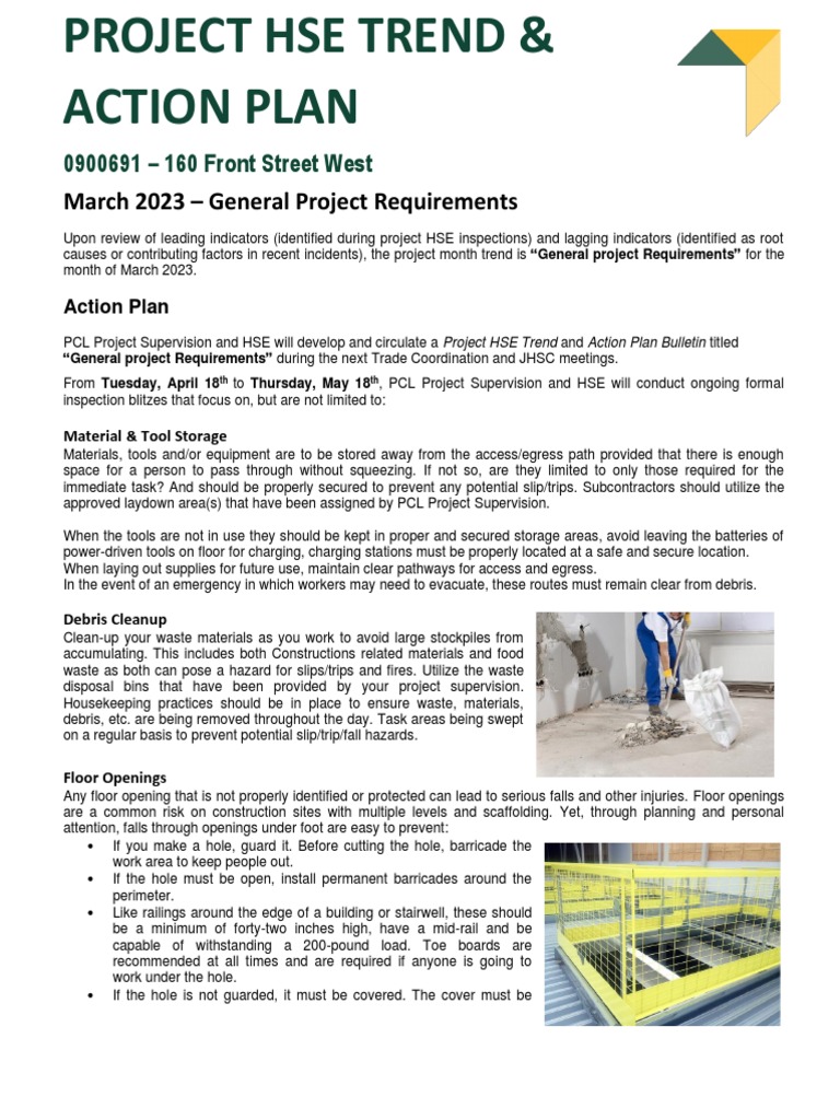 Project HSE Trend and Action Plan - March 2023 - General Project Requirments | PDF | Workplace ...