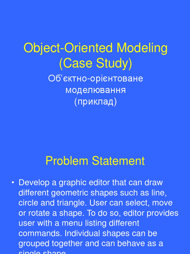 OOP - L5A - OO-Modeling. Case Study | PDF | Teaching Methods & Materials | Computers