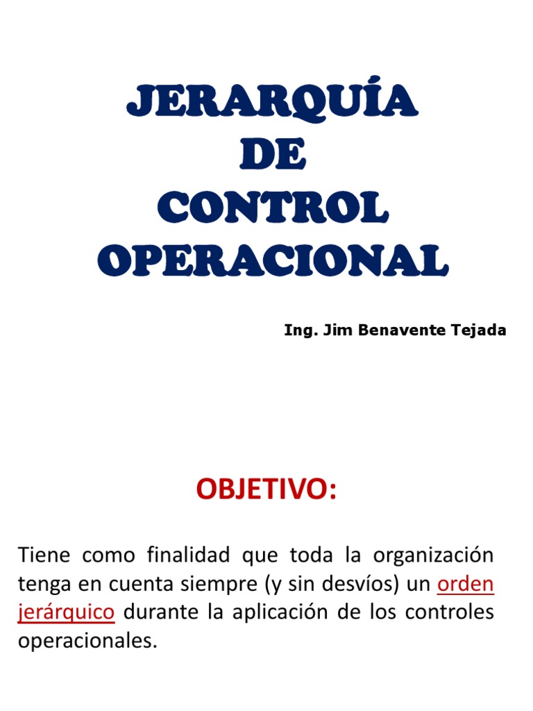Jerarquia de Control Operacional | PDF