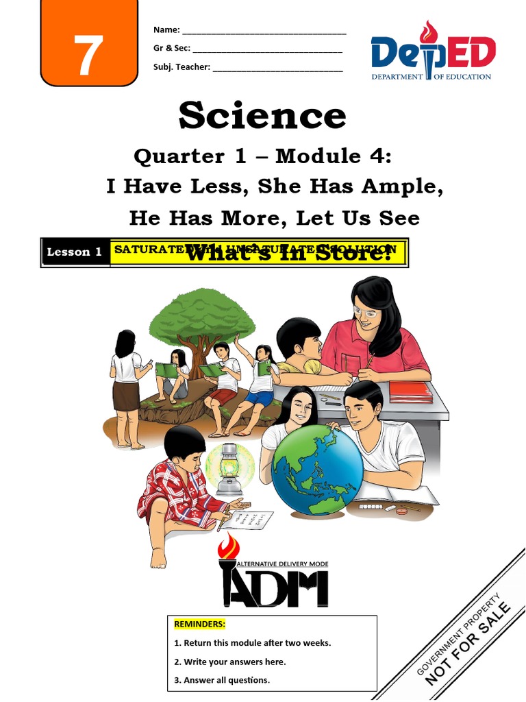 Module 4 Sci Edited For Printing | PDF | Solubility | Mixture