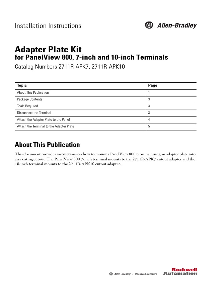 Adapter Plate Kit: Installation Instructions | Download Free PDF ...