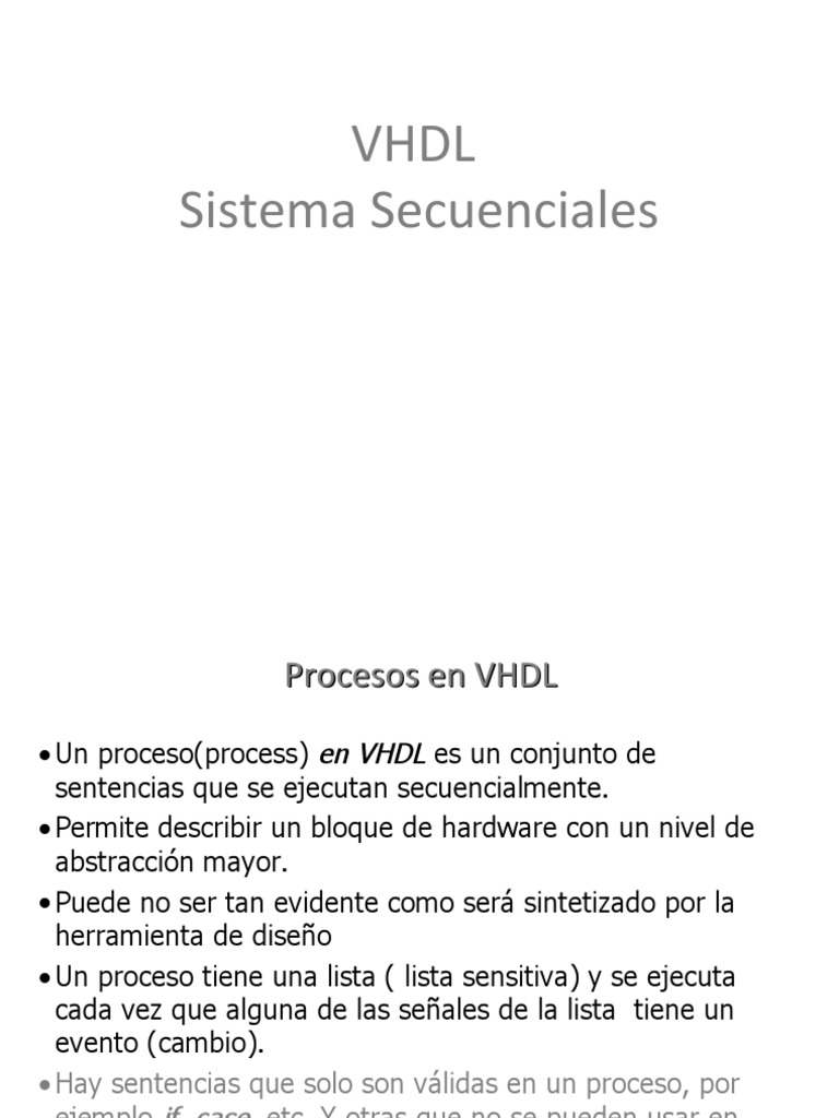 VHDL Secuencial | PDF