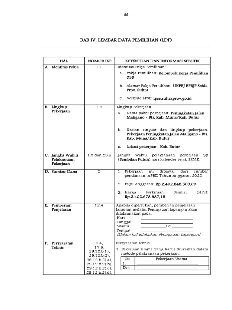 CONTOH LEMBAR DATA PEMILIHAN | PDF