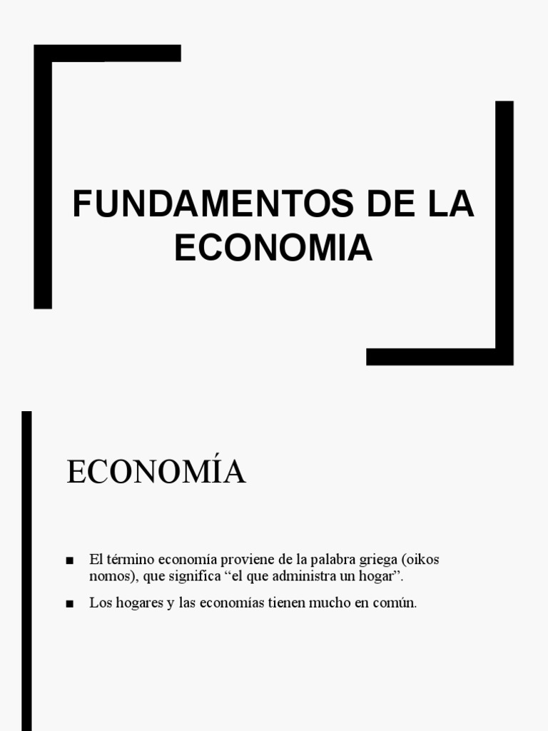 Clase Fundamentos de Economia | PDF