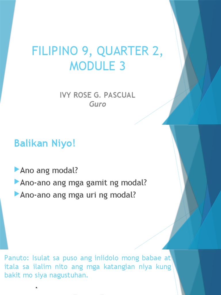 FILIPINO 9, QUARTER 2, MODULE 3. sanaysay | PDF