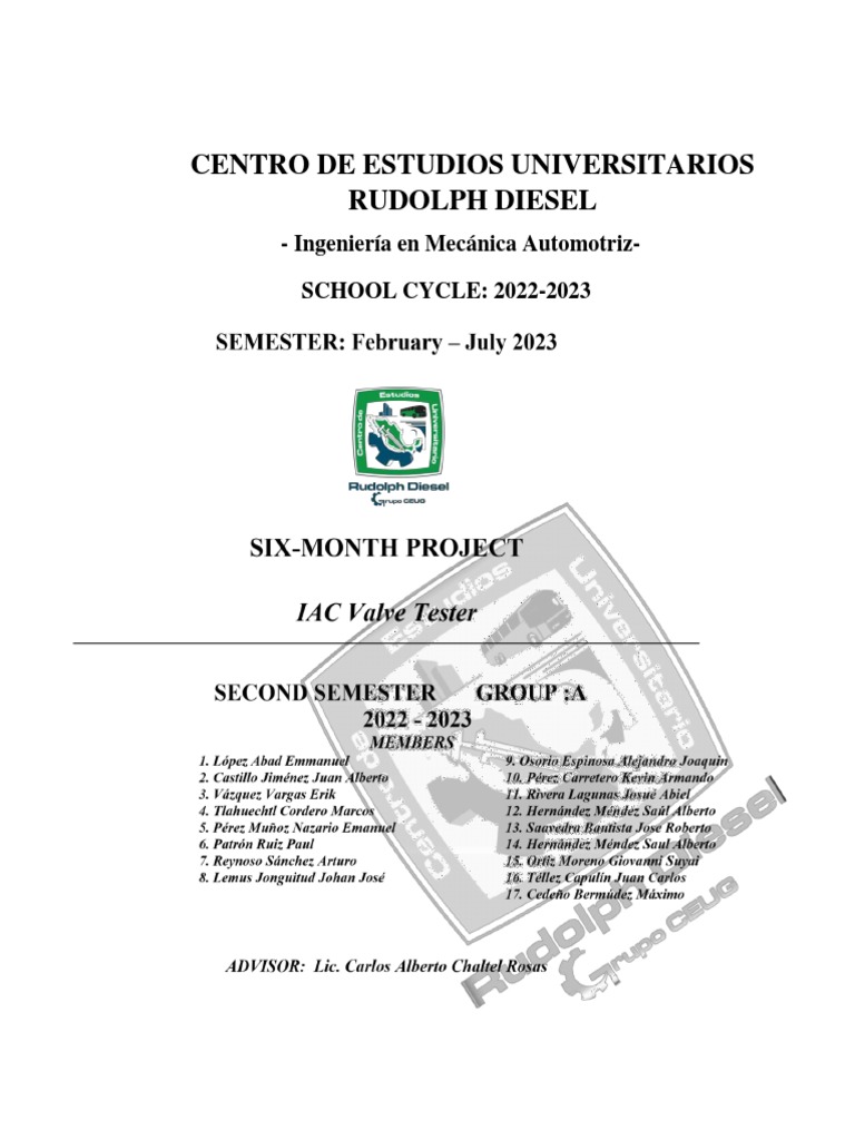 Proyecto de Valvula IAC | PDF