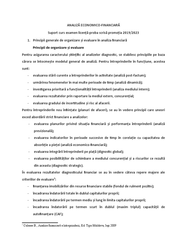 Suport Curs Licent - AEFIT - 2023 | PDF