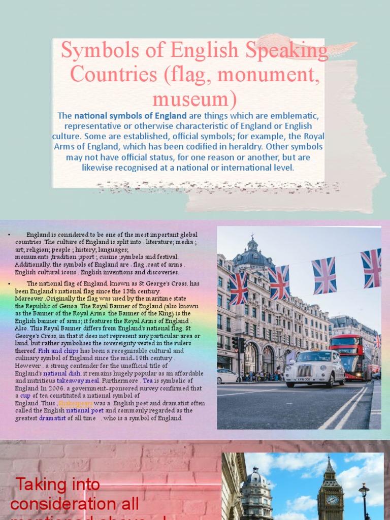 Symbols of English Speaking Countries (Flag | PDF | Social Science | Travel