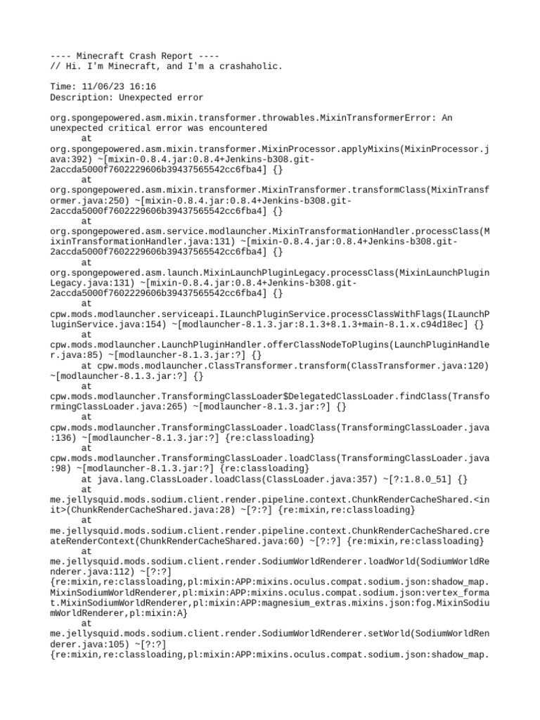 Crash 2023 06 11 - 16.16.30 Client | PDF | Java Virtual Machine | Oracle Acquisitions
