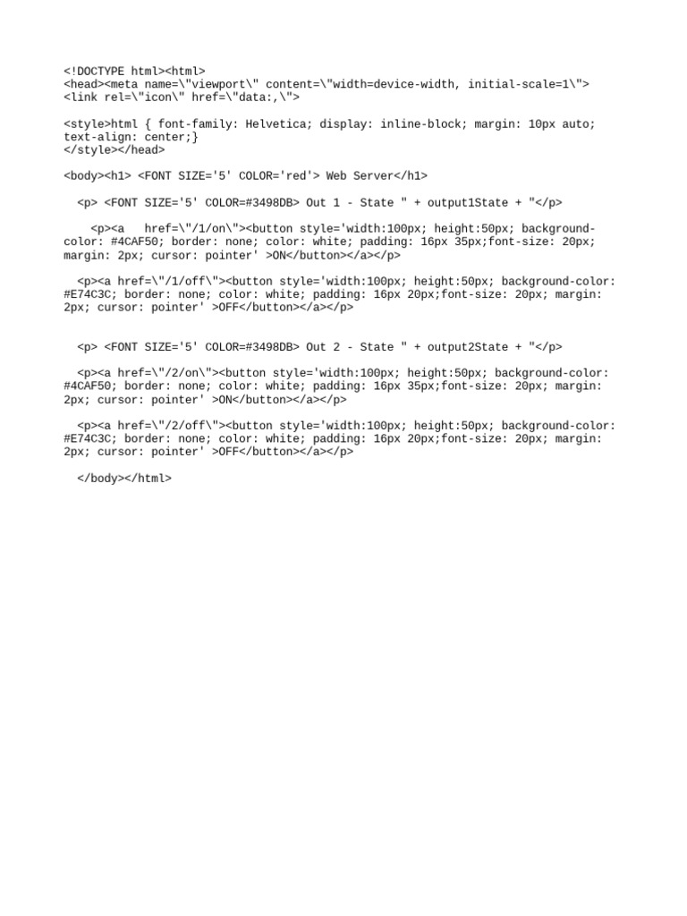 Codigo Html Web Server 2 Buttons Pdf