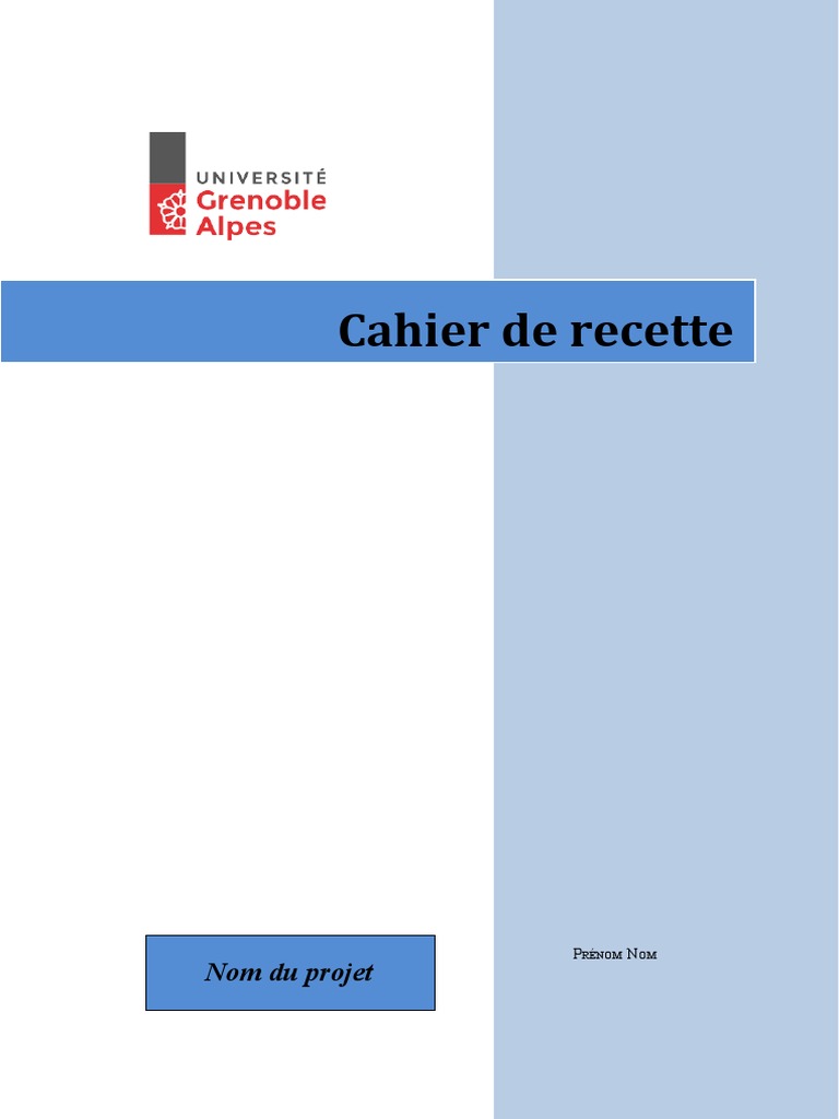 Modele de Cahier de Recette | PDF