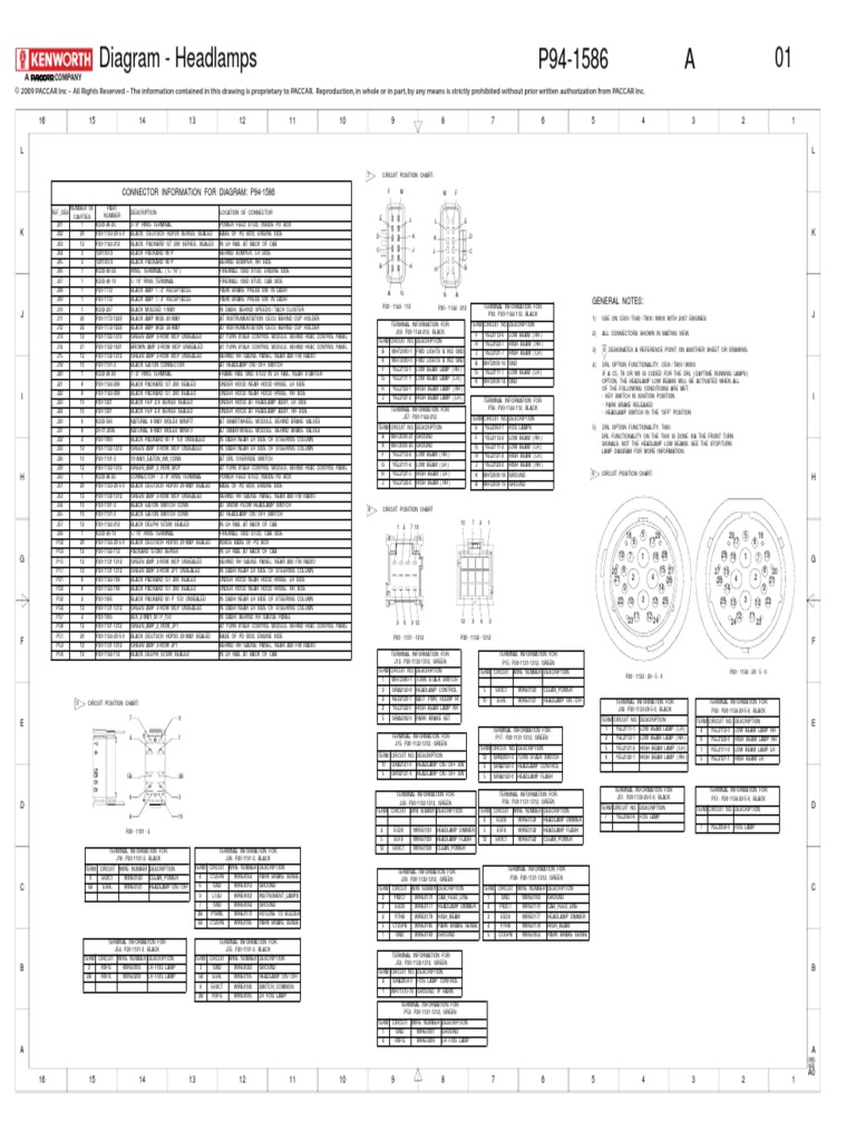 Headlight Assembly Diagram P94-1586 | PDF | Headlamp | Vehicle Technology