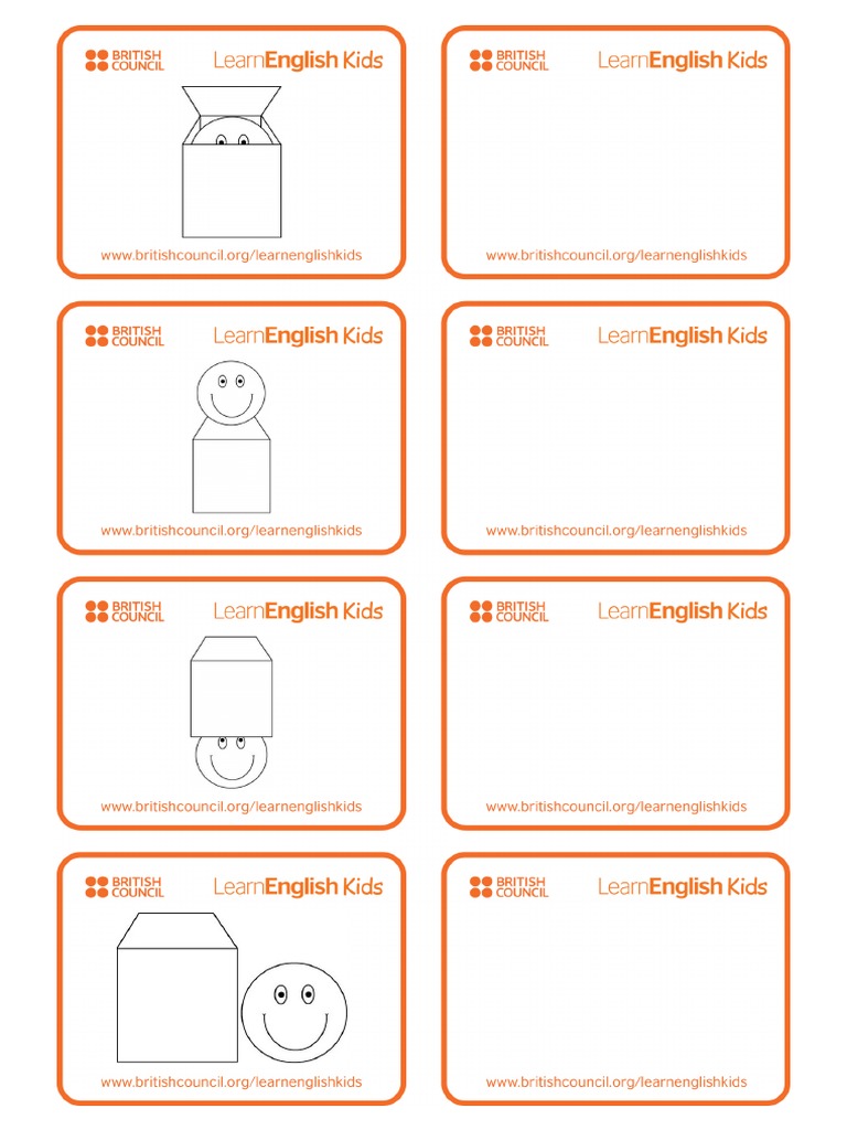 Flashcards Prepositions of Place BW 2018 | PDF