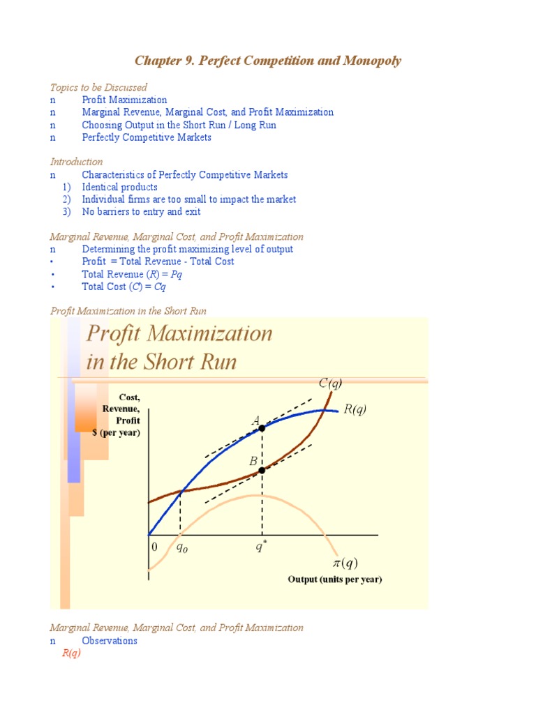 Chap 09 | PDF | Profit (Economics) | Monopoly