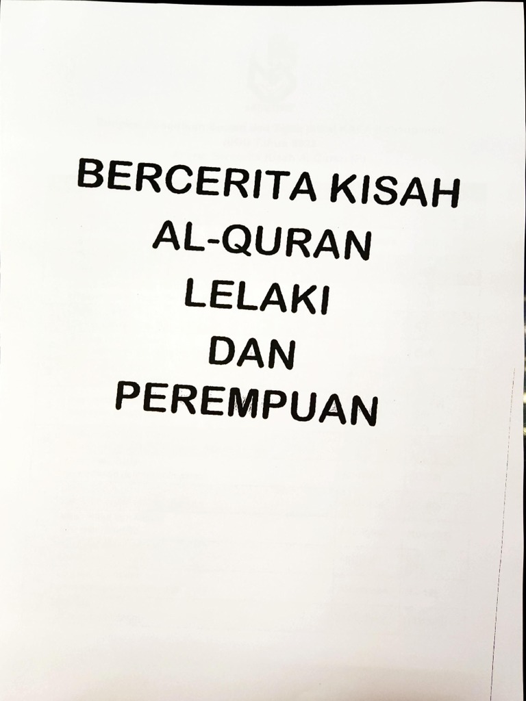 Tajuk Bercerita Llki & Ppuan | PDF
