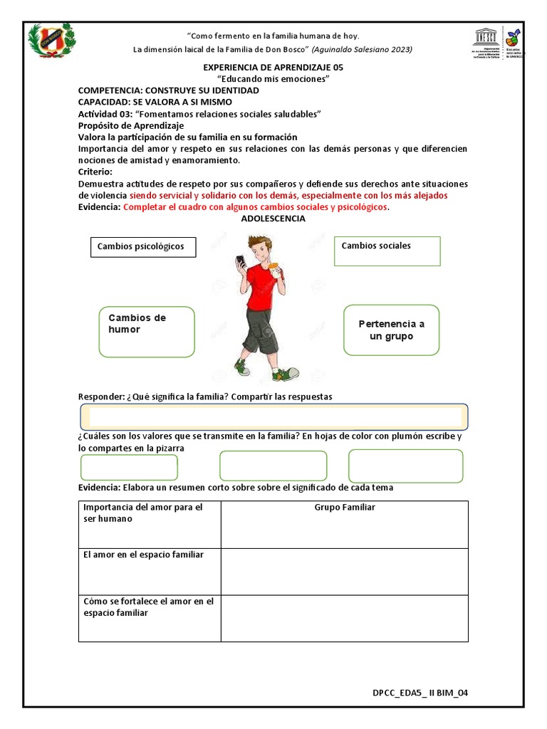 ACTIVIDAD 04 - II Bimestre - 2023 2do | PDF
