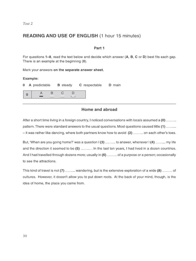 First Book 1 Test 2 Reading And Uoe Pdf