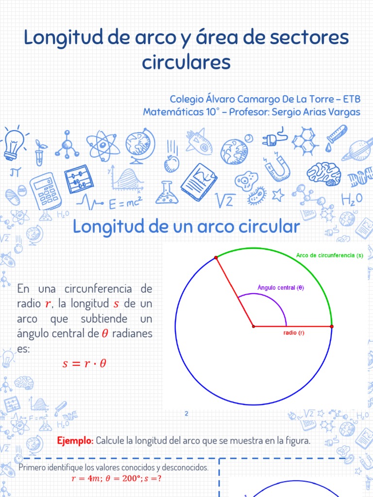 Longitud de Arco y Area de Sectores Circulares | PDF | Medida ...