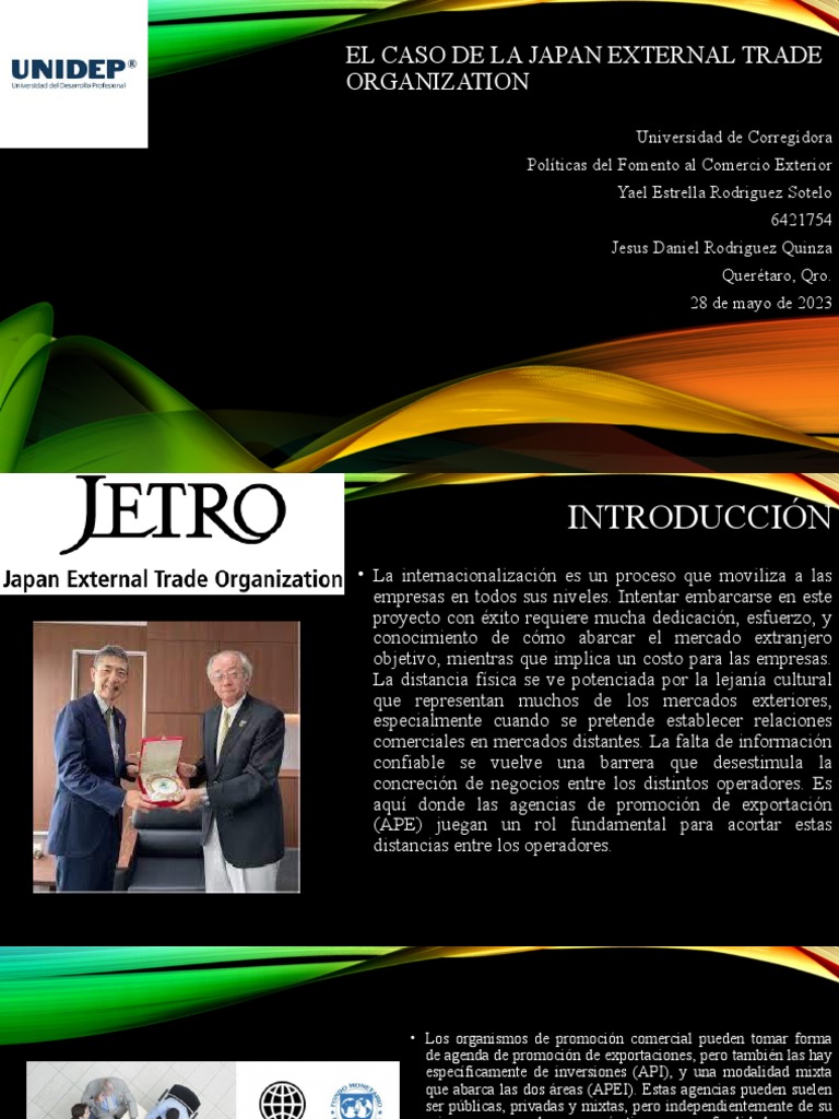 El Caso de La Japan External Trade Organization (Jetro) | PDF | Comercio | Exportaciones